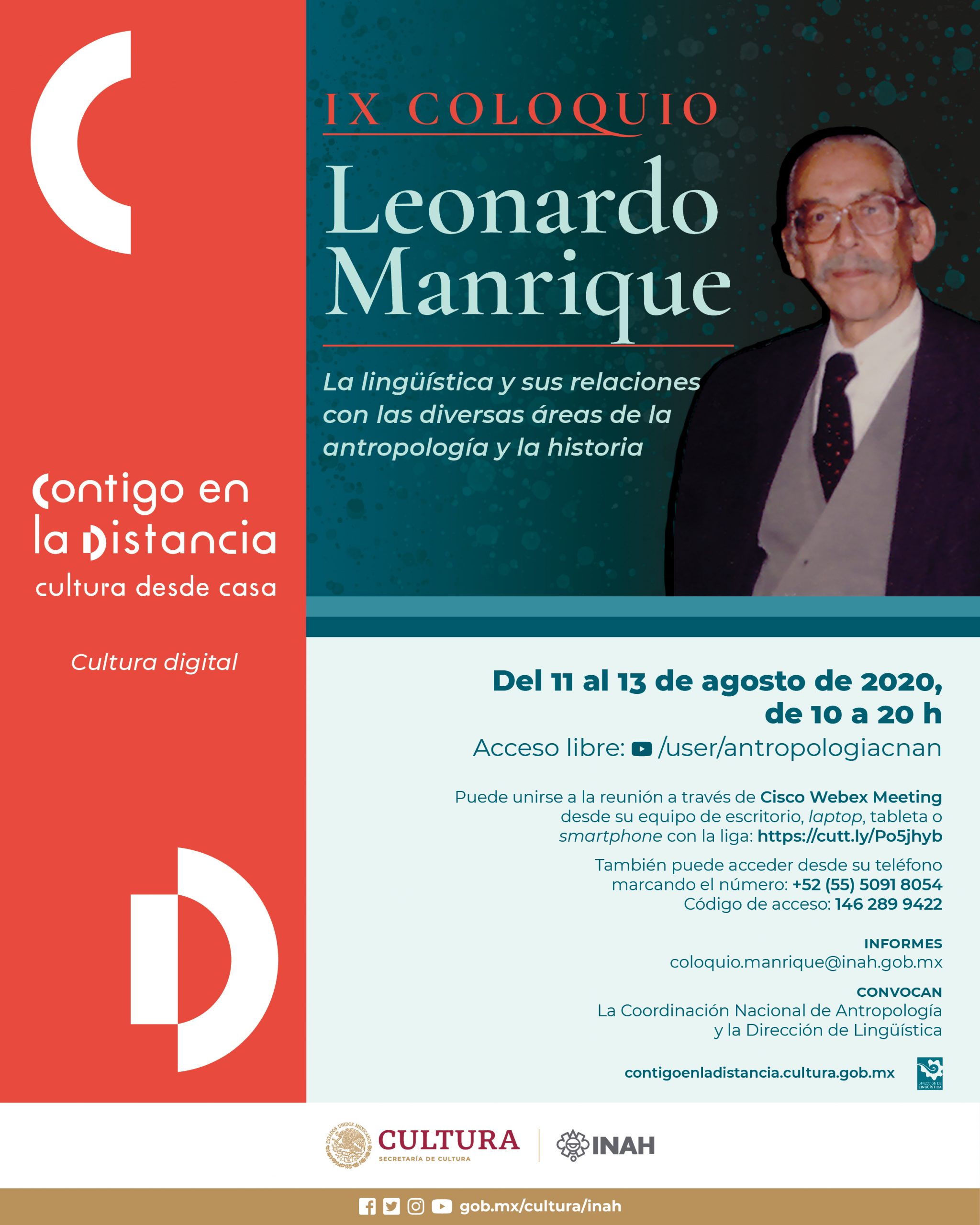 Cartel del IX Coloquio Leonardo Manrique – AMLA